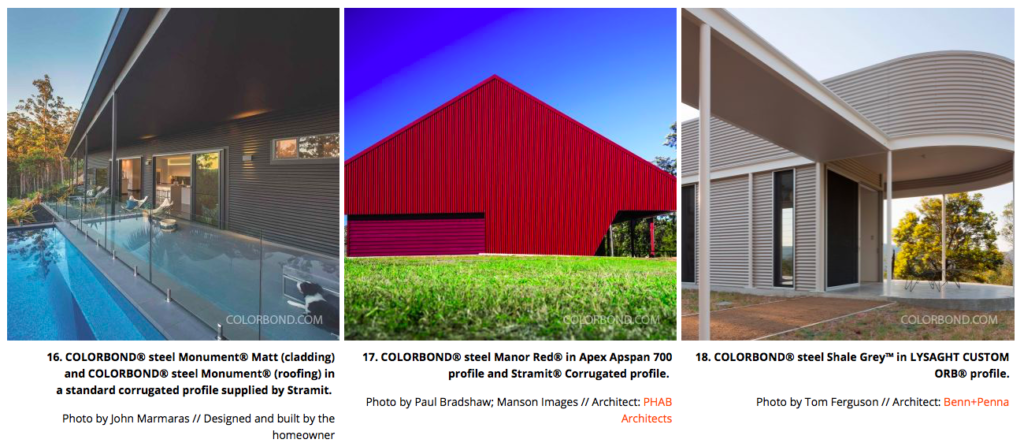 Choosing the right COLORBOND ® colour - Architectural Roofing ...